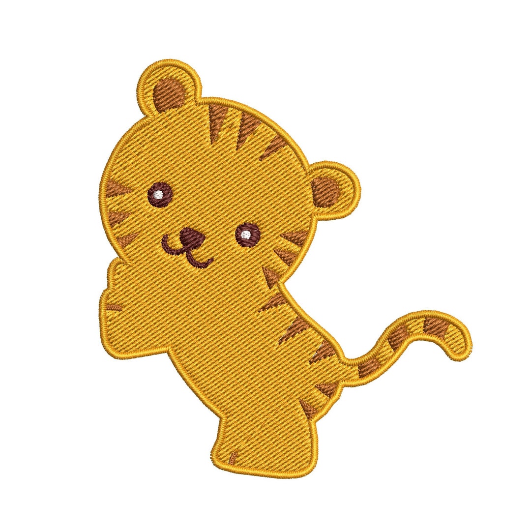 Baby Tiger EMBROIDERY DESIGN, Baby Animal Embroidrey Design #1 - Etsy