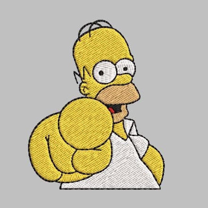 Homer Simpson the Simpsons Embroidery Design 14 - Etsy