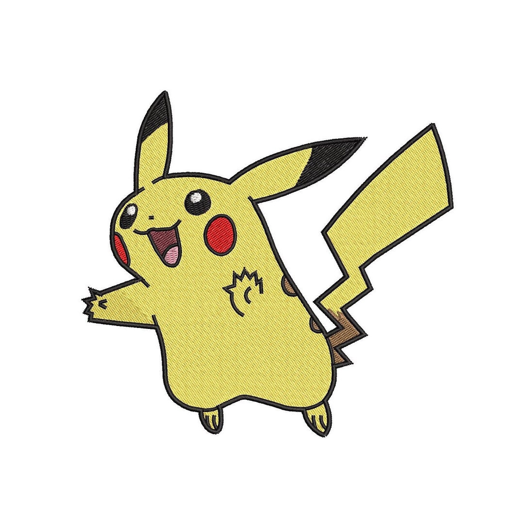 Pokemon Pikachu Embroidery Design Pikachu, Machine File, Pokemon ...