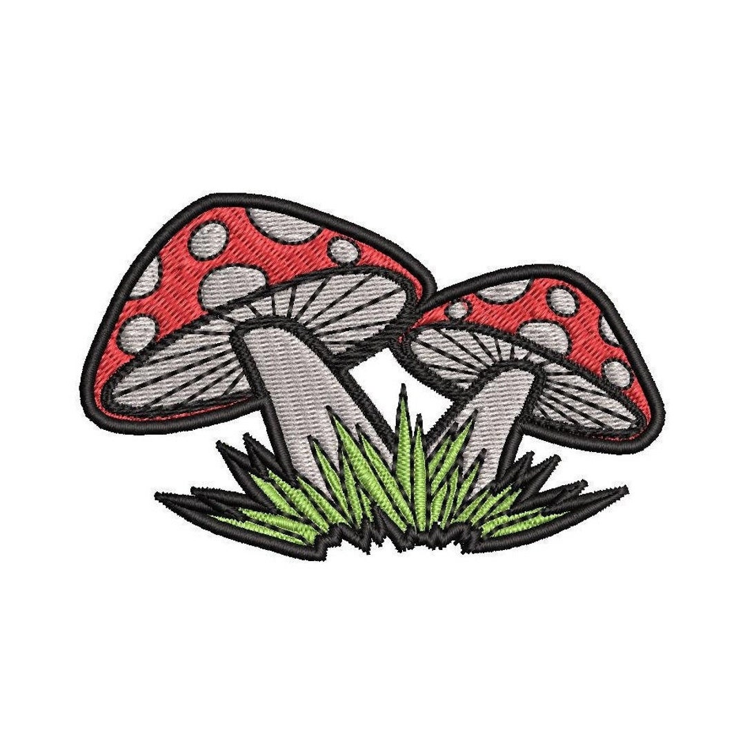 Mushroom Embroidery Design #1 - Etsy