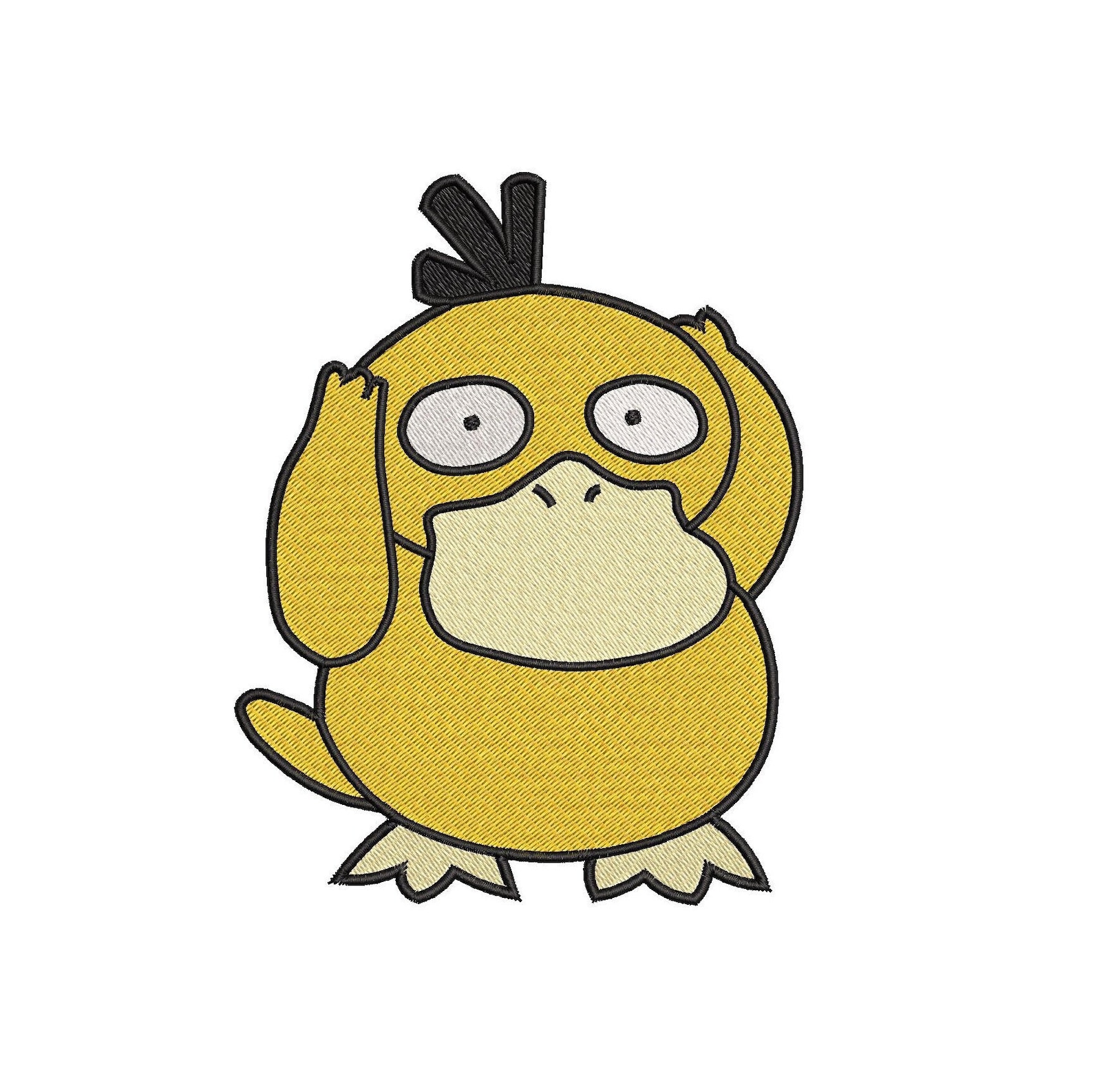 Diseño de bordado de Pokémon Psyduck Archivo de máquina de bordar de Pokémon Psyduck / 4 tamaños ...