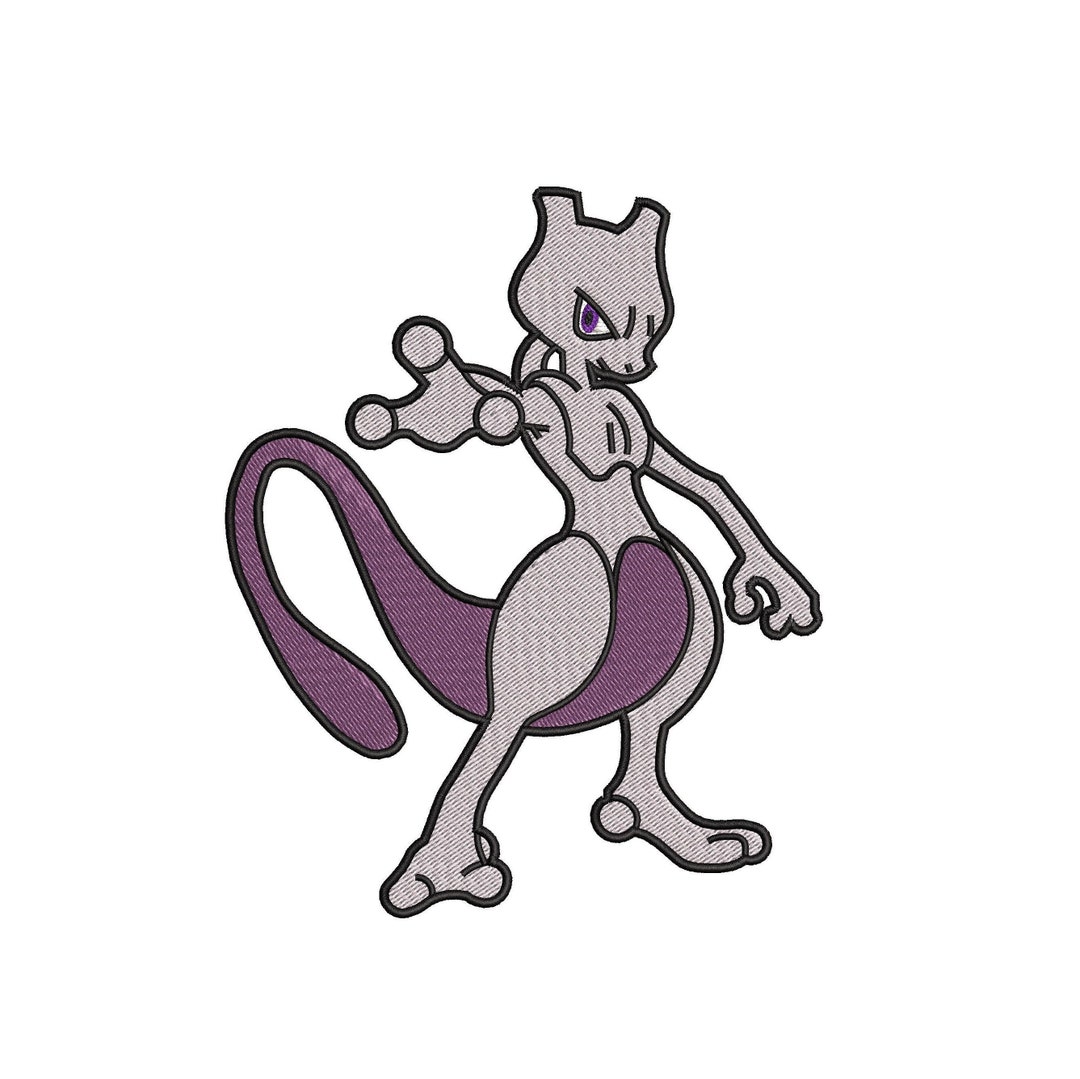 Pokemon Embroidery Design Mewtwo, Pokemon Mewtwo Design Machine File ...