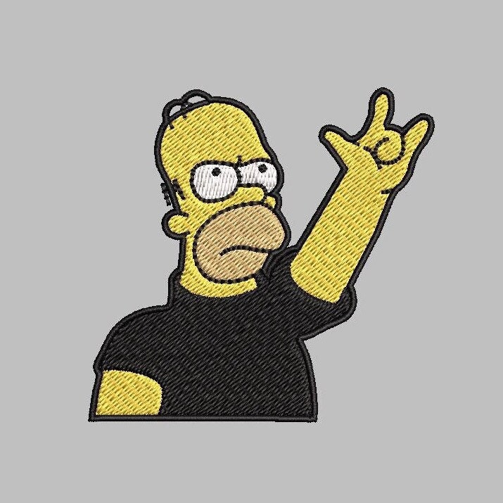 Homer Simpson the Simpsons Embroidery Design 13 - Etsy