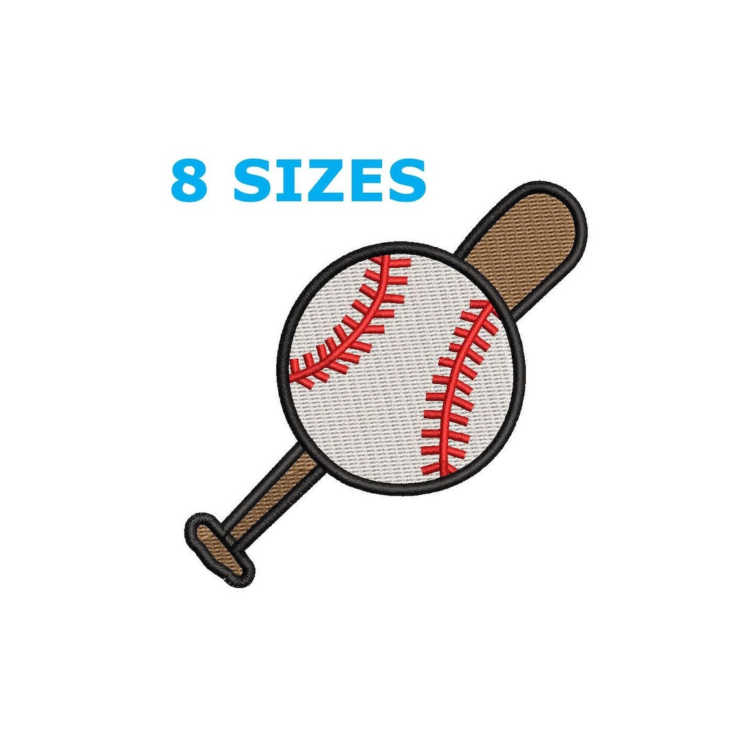 Baseball EMBROIDERY DESIGN Files, Baseball Embroidery Files, Patch ...