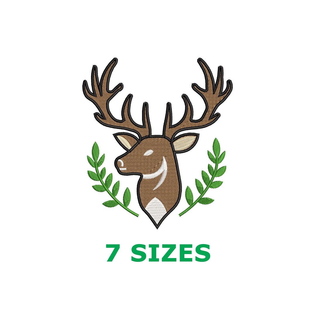 Deer EMBROIDERY DESIGN, Elk Embroidery Design, Wapiti Embroidery Design ...