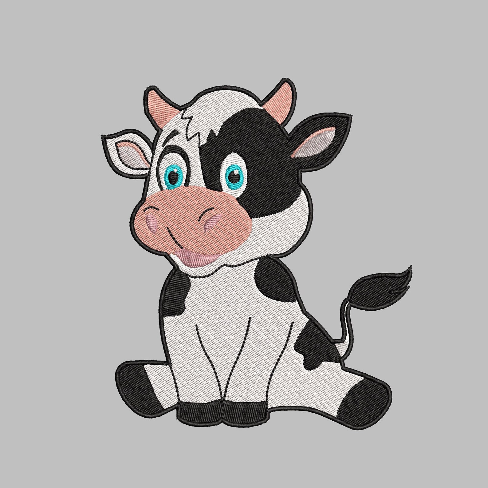 Baby Cow EMBROIDERY DESIGN, Baby Animal Embroidrey Design 4sizes - Etsy