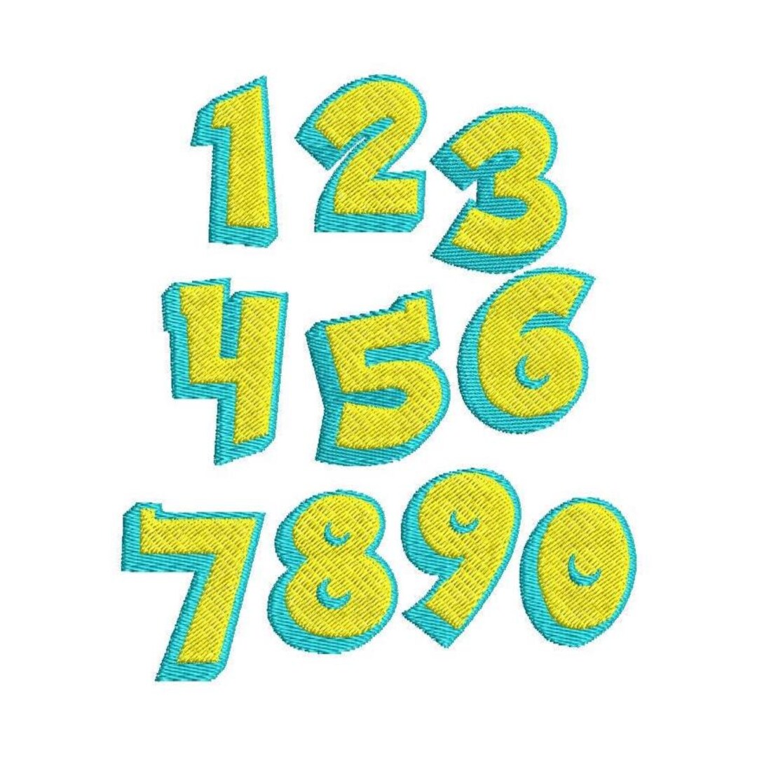 Pokemon Font Numbers EMBROIDERY DESIGN, Pokemon Numbers, Pokemon Font ...