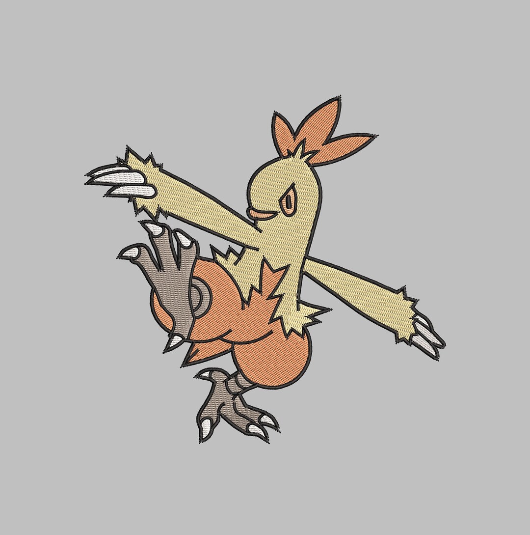 EMBROIDERY DESIGN Pokemon Combusken, Pokemon Combusken Embroidery ...