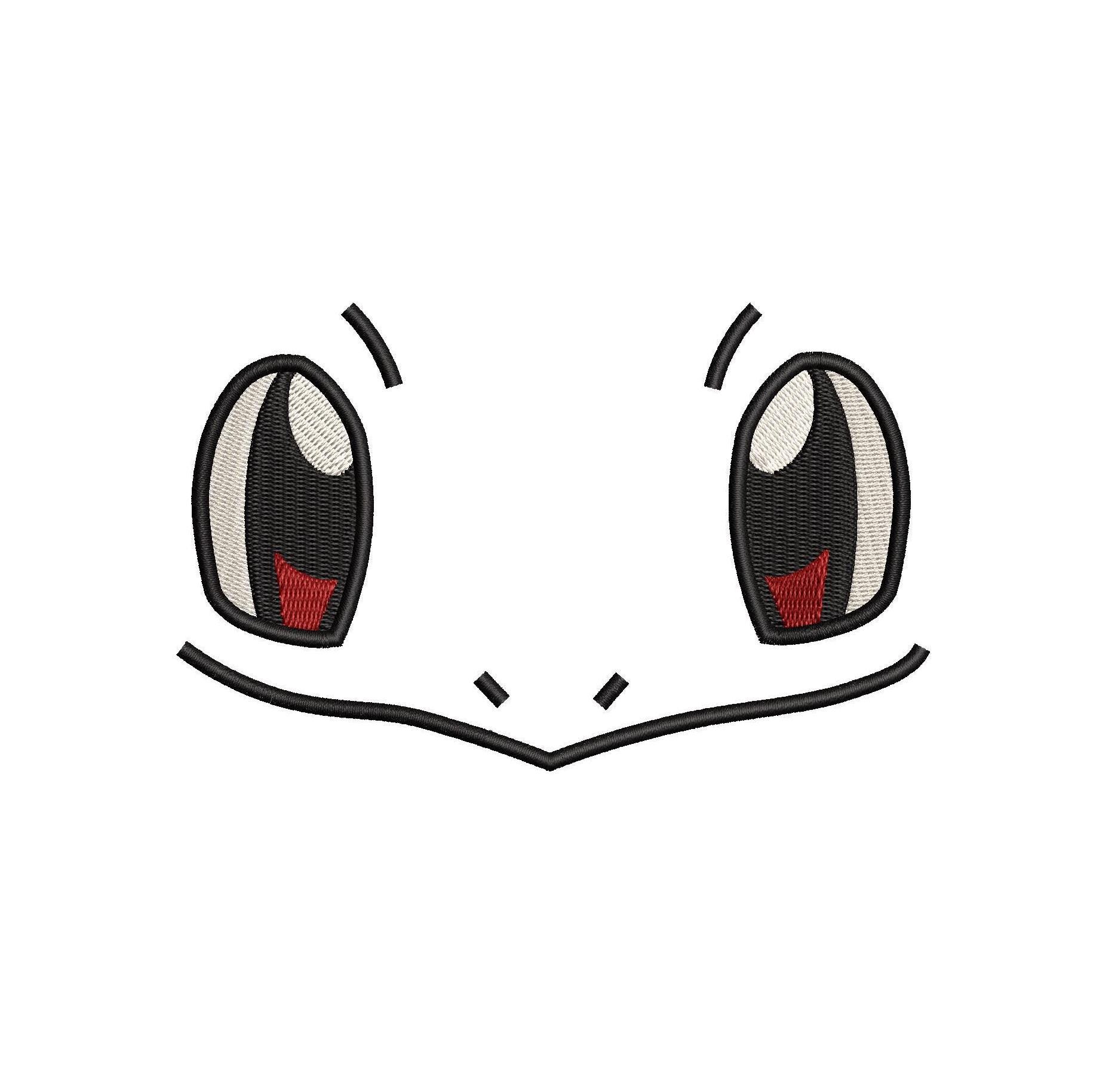 Pokemon Squirtle Face, Pokemon Squirtle Eyes, EMBROIDERY DESIGN Pokemon ...