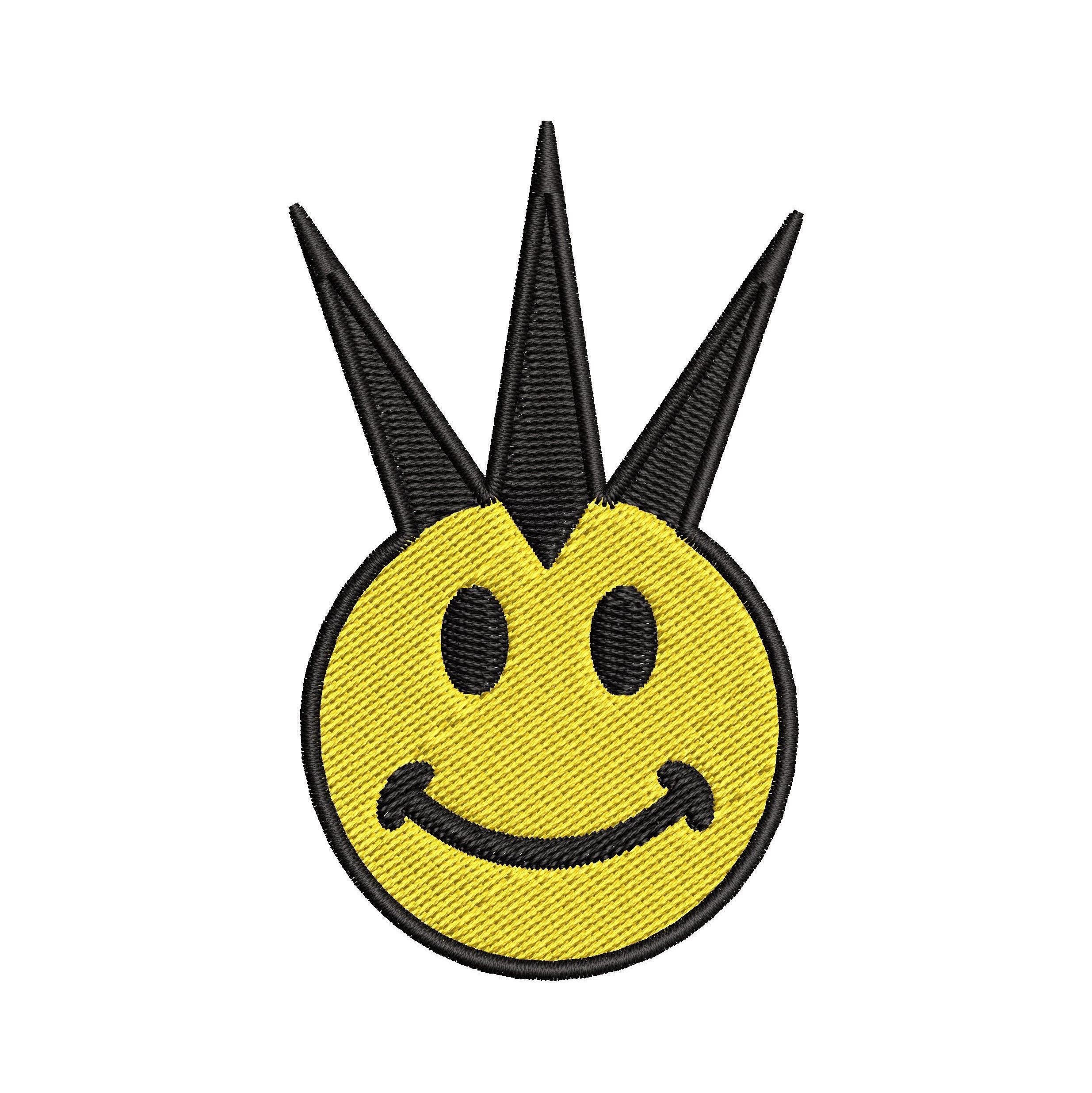 Embroidrey Design Emoji, Punk Emoji Face EMBROIDERY DESIGN, Emoji 4 - Etsy