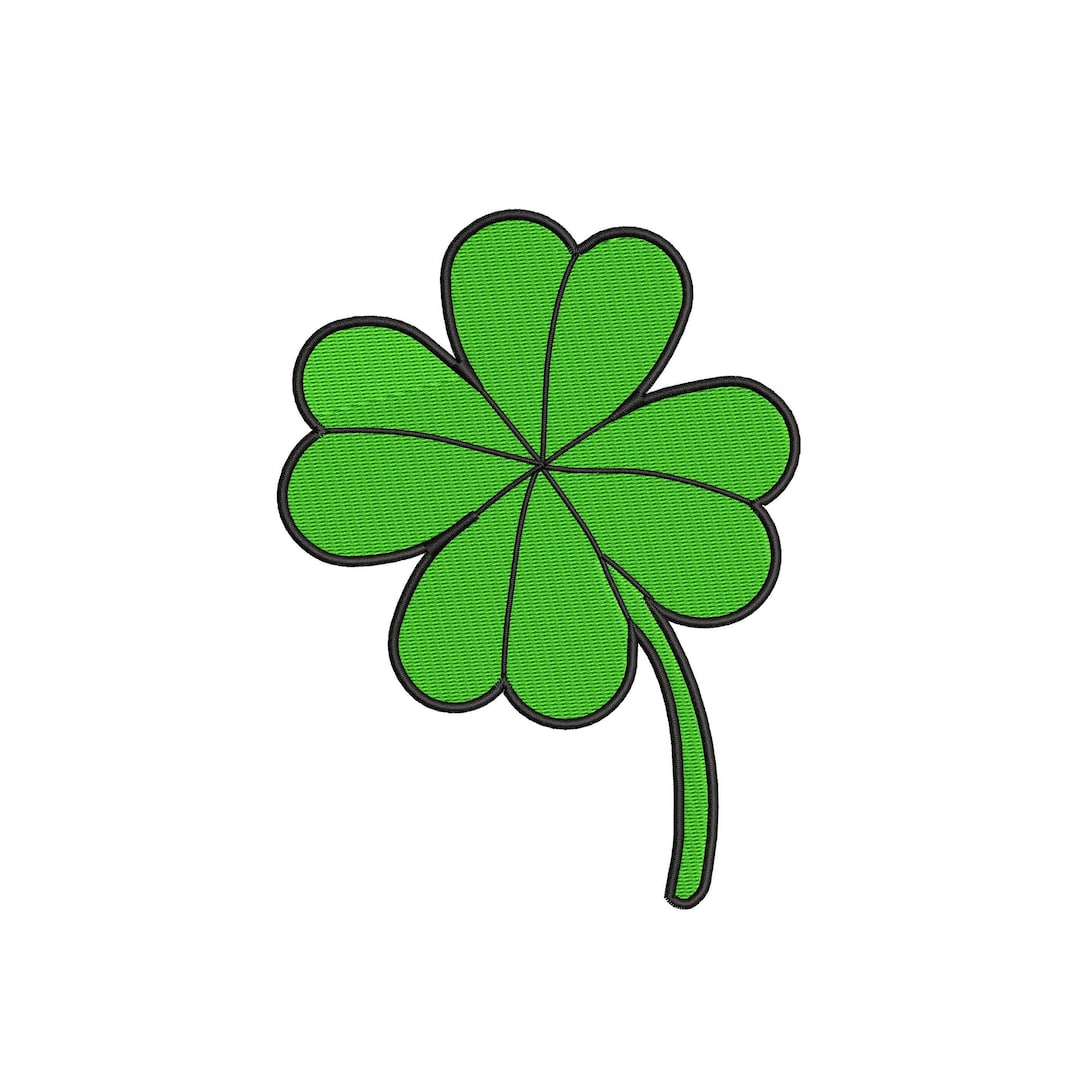 Four-leaf Clover Embroidery Design, Clover Leaf, Flowers EMBROIDERY ...