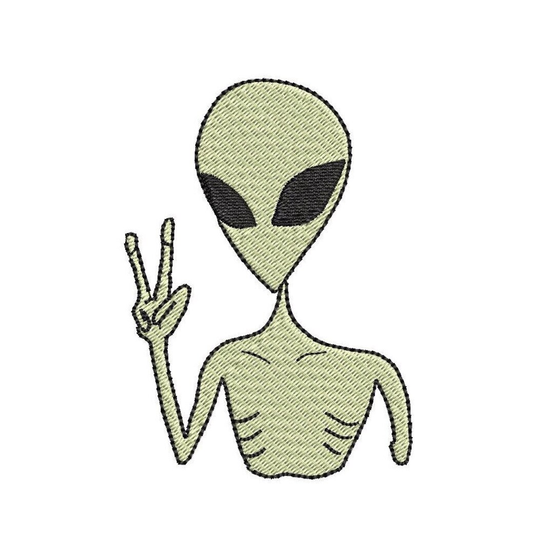 Alien EMBROIDERY DESIGN, Alien Embroidery Design File 4/sizes - Etsy