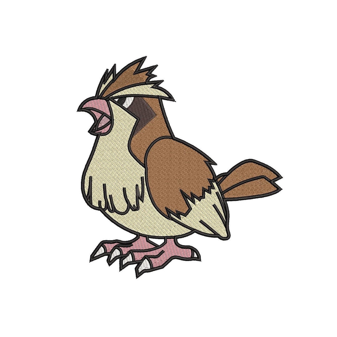 Pokemon Pidgey EMBROIDERY DESIGN Pokemon Pidgey Pokemon Embroidery ...