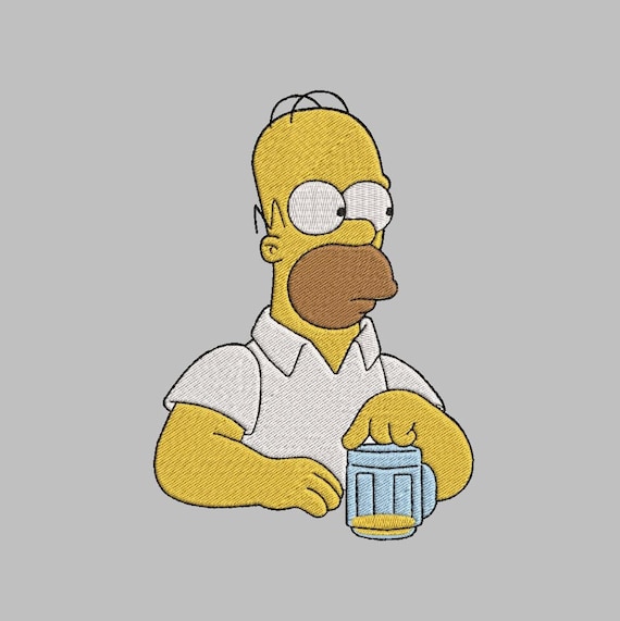 Homer Simpson the Simpsons Embroidery Design 4 SIZES 1 | Etsy