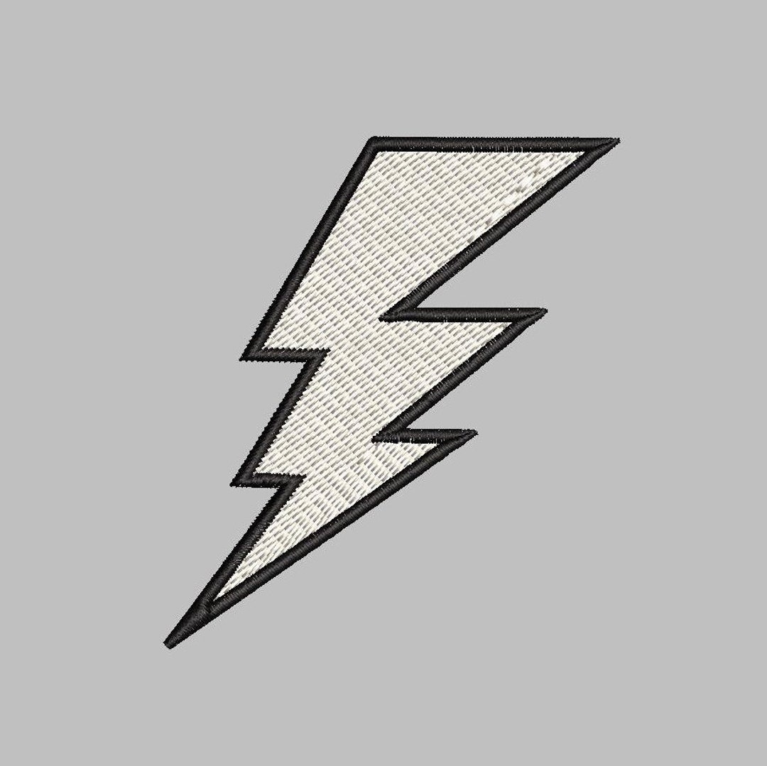Embroidery Design Lightning Bolt, Embroidery Design Machine File Bolt ...