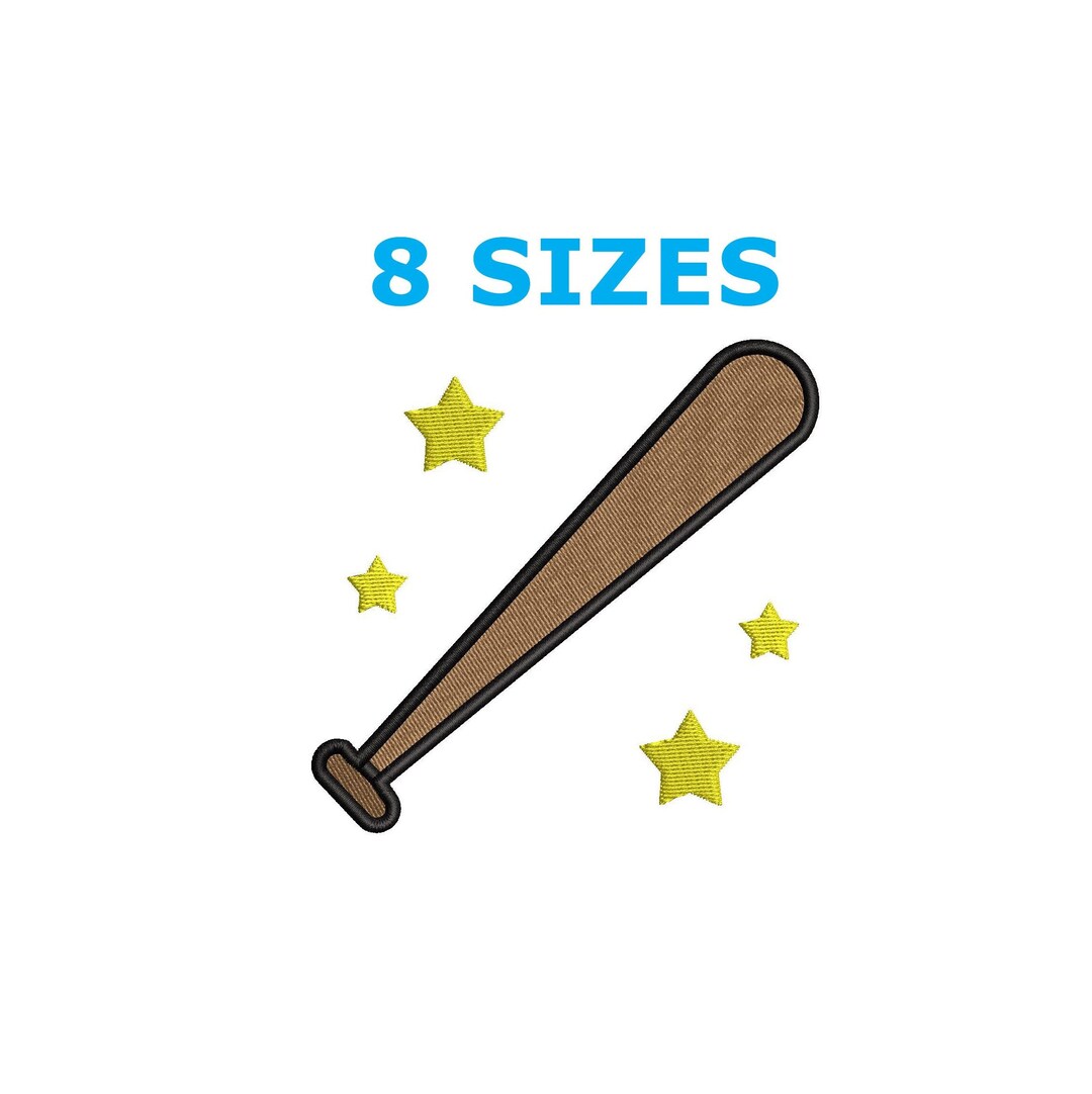 Baseball BAT EMBROIDERY DESIGN Files, Baseball Bat Embroidery Files ...