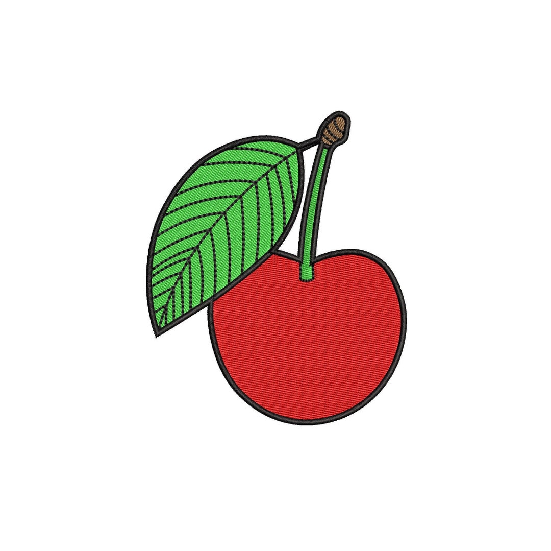 Cherry EMBROIDERY DESIGN, Fruit Embroidery Files, Fruits Patch Files ...