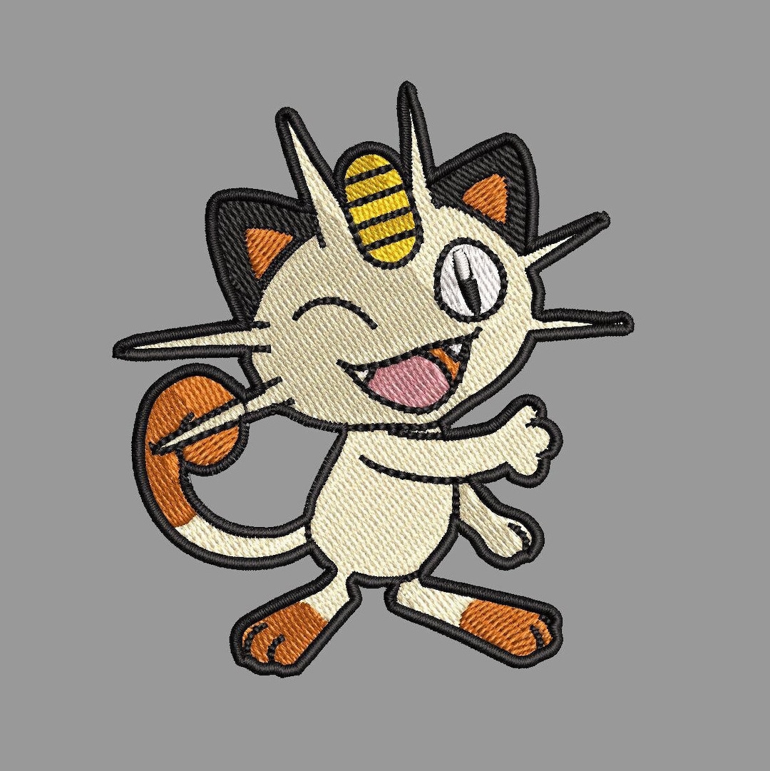 Meowth Pokemon, EMBROIDERY DESIGN Pokemon Meowth (3sizes) #7 - Etsy