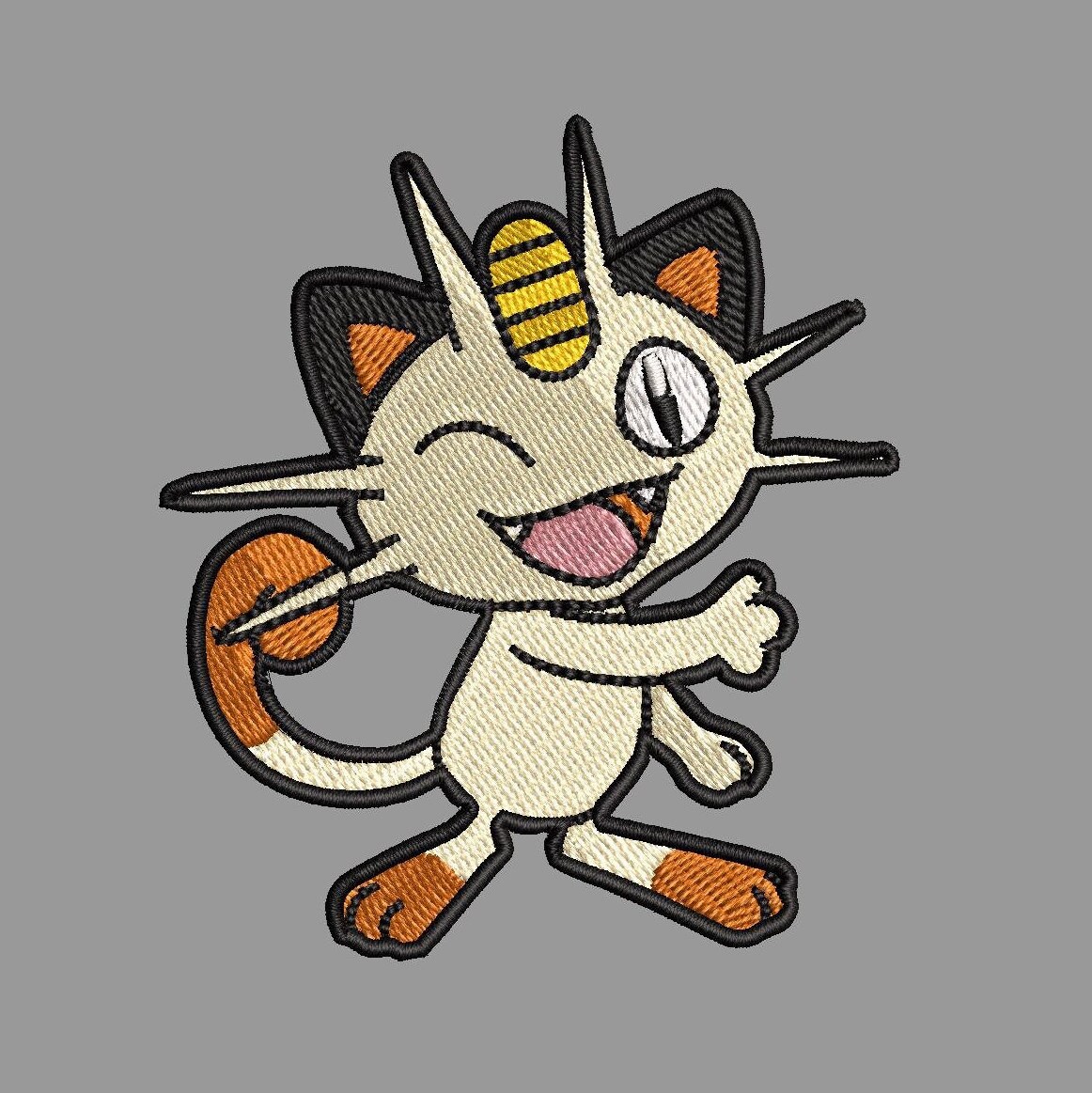 Meowth Pokemon EMBROIDERY DESIGN Pokemon Meowth 3sizes 7 - Etsy