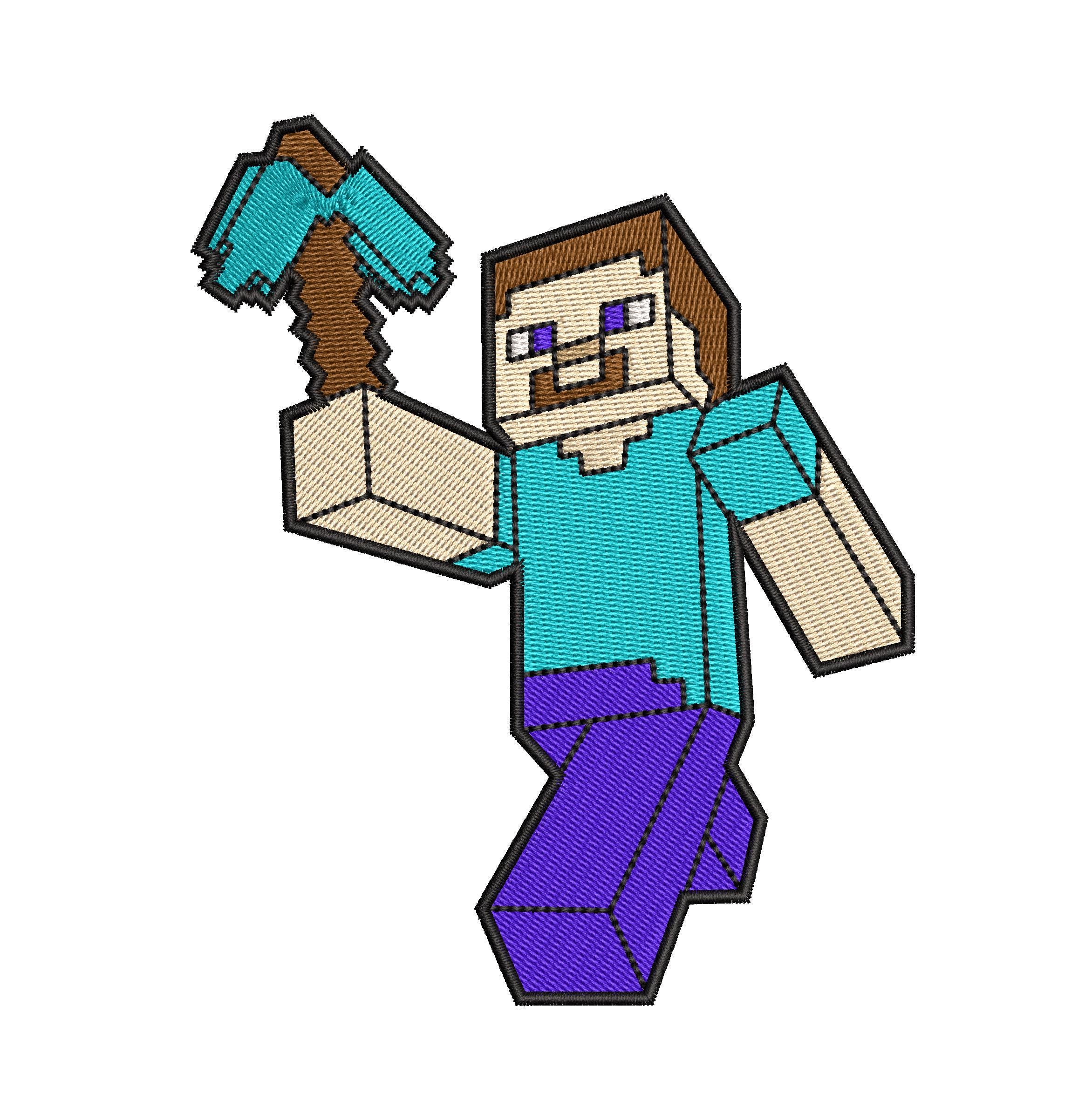 Minecraft Embroidery Design, Steve Minecraft Embroidery Machine Design ...