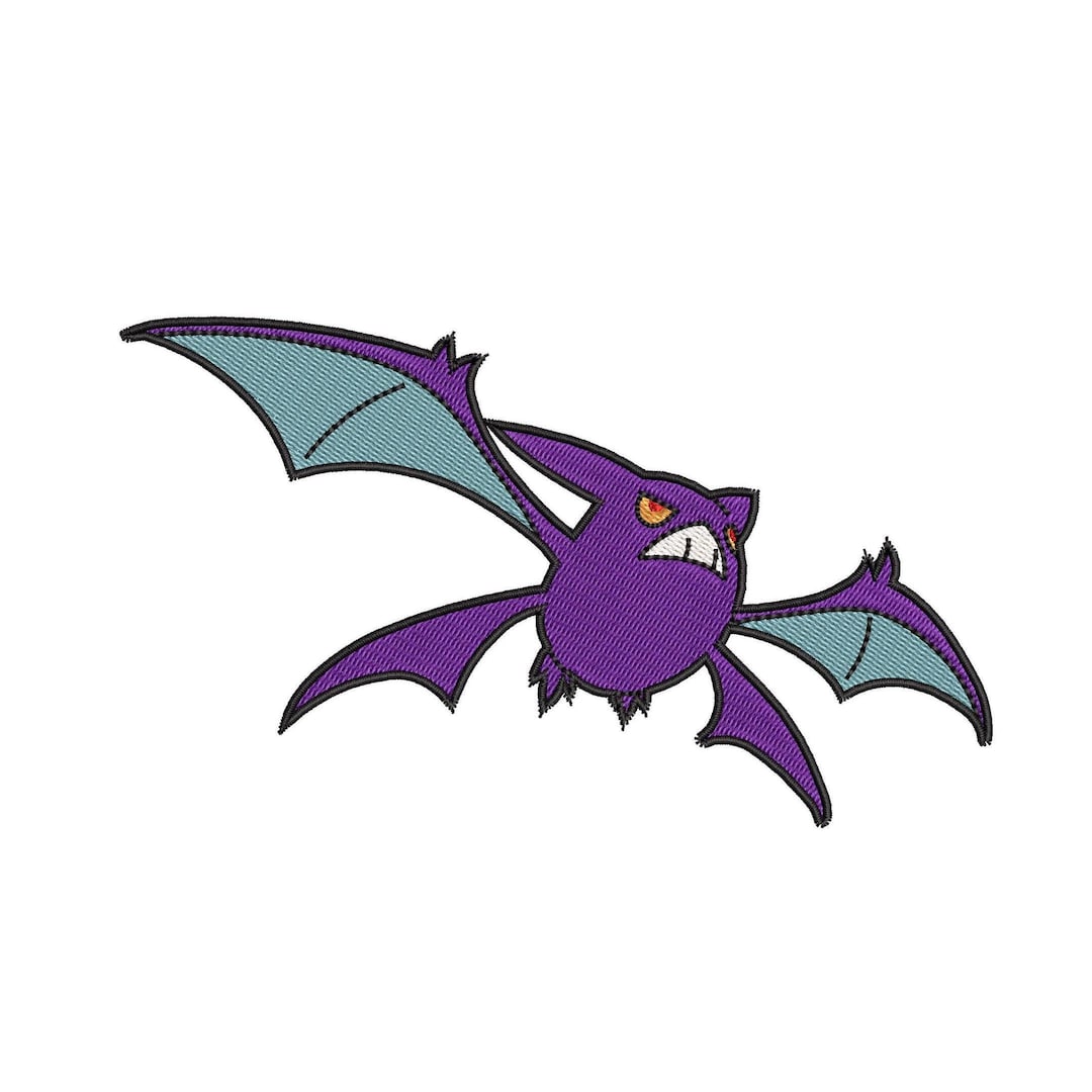Pokemon Crobat EMBROIDERY DESIGN Machine Files Pokemon Crobat, Pokemon ...