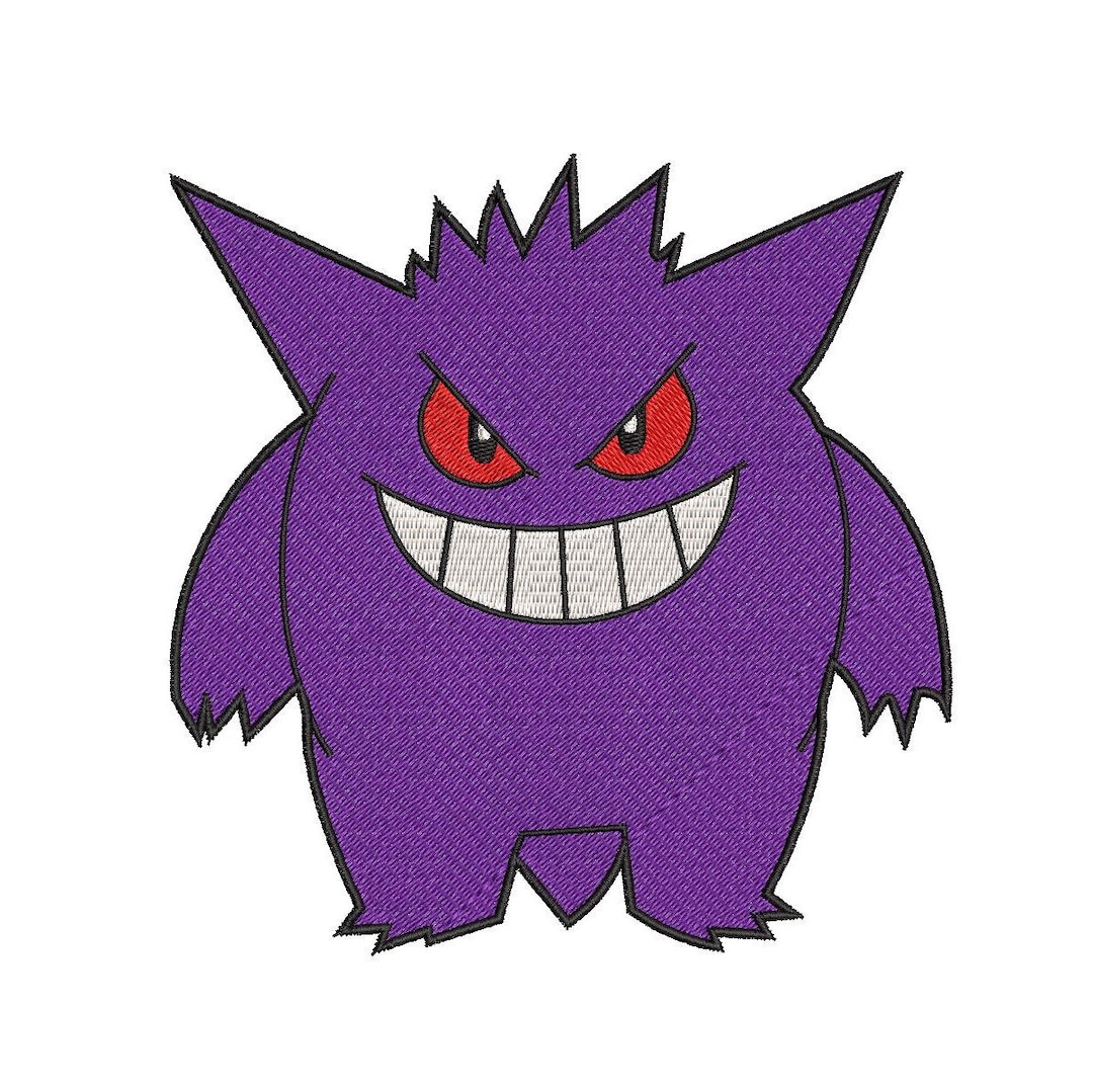 EMBROIDERY DESIGN Pokemon Gengar Pokemon Embroidery Machine File / 4 ...