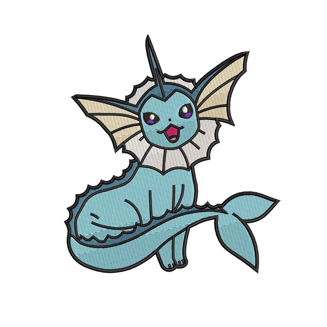 Pokemon EMBROIDERY DESIGN Pokemon Vaporeon Pokemon Embroidery Machine ...