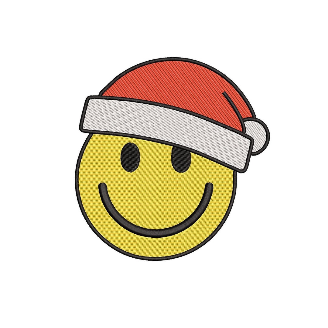 Christmas Smiley Face Embroidery Design Christmas Embroidery Design ...