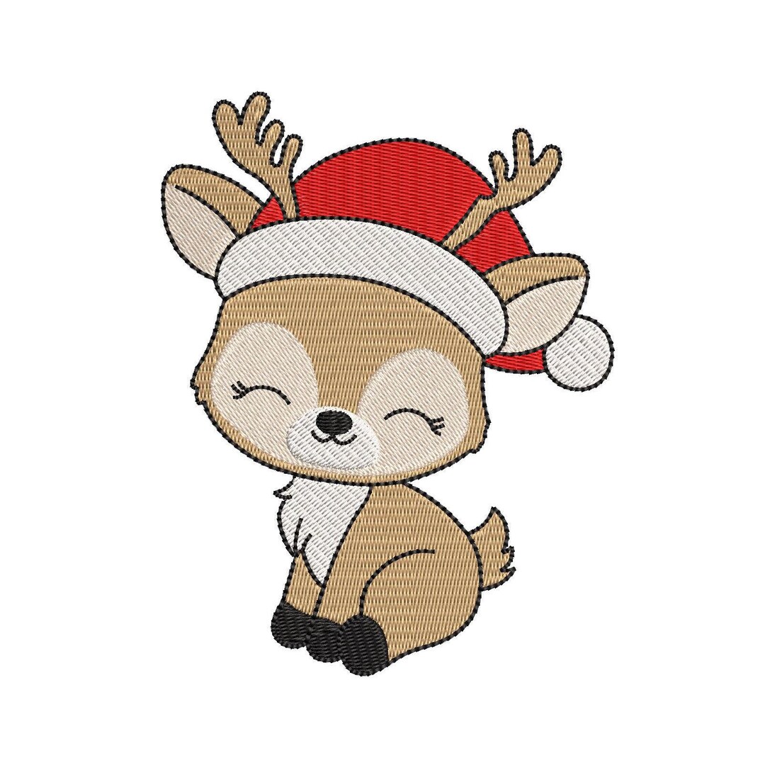Christmas Reindeer Embroidery Design, Christmas Embroidery Design ...
