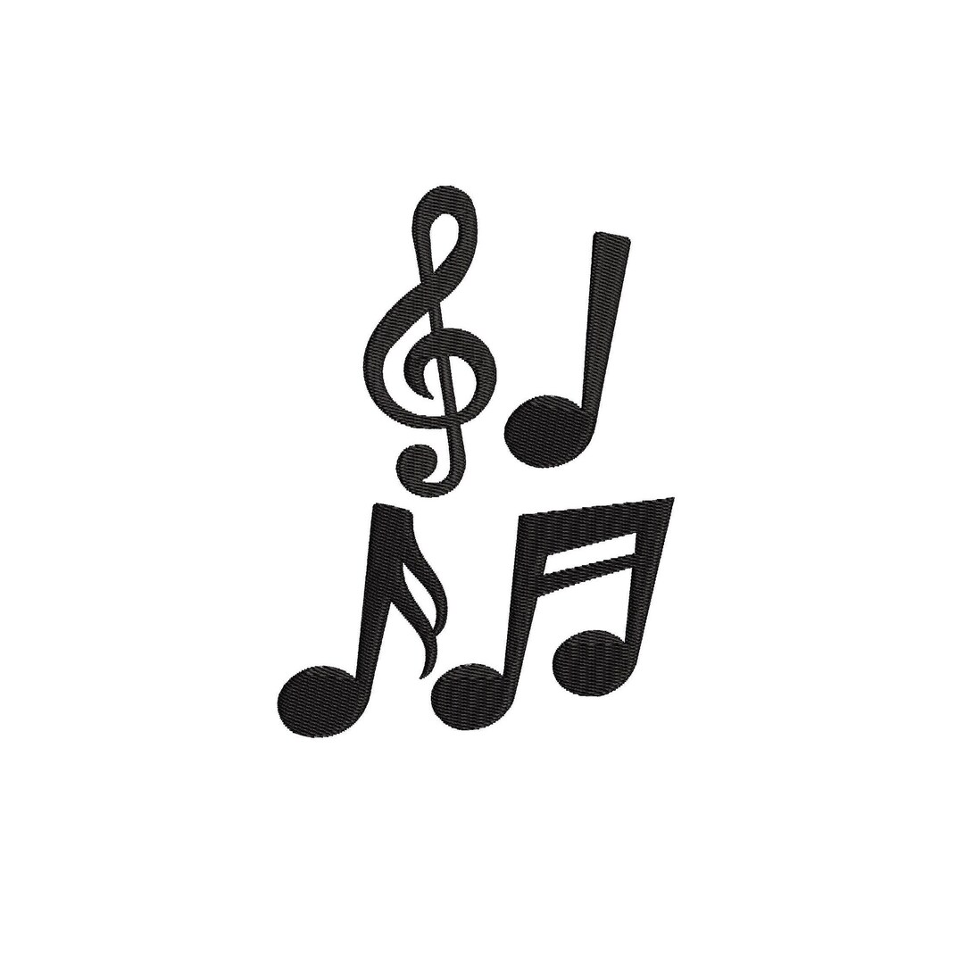 Musical Notes EMBROIDERY DESIGN, Music Note Embroidery Design, Music ...