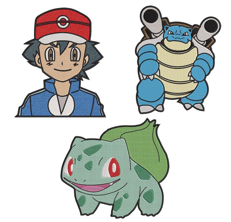20 POKEMON EMBROIDERY DESIGNS Machine File Customize, Best Seller ...