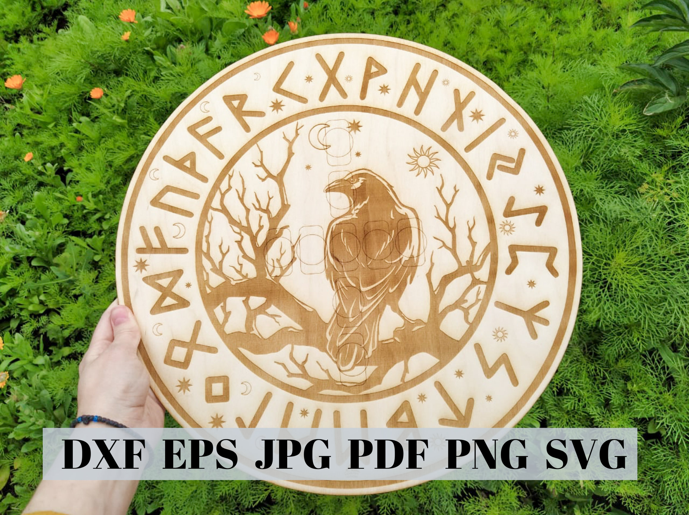 Runes Casting Board Svg Altar Svg Bundle Ravens Svg Boho | Etsy