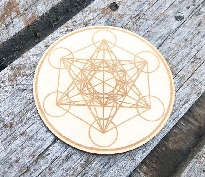 Metatron's Cube Wood Chakras Crystal Grid Sacred - Etsy