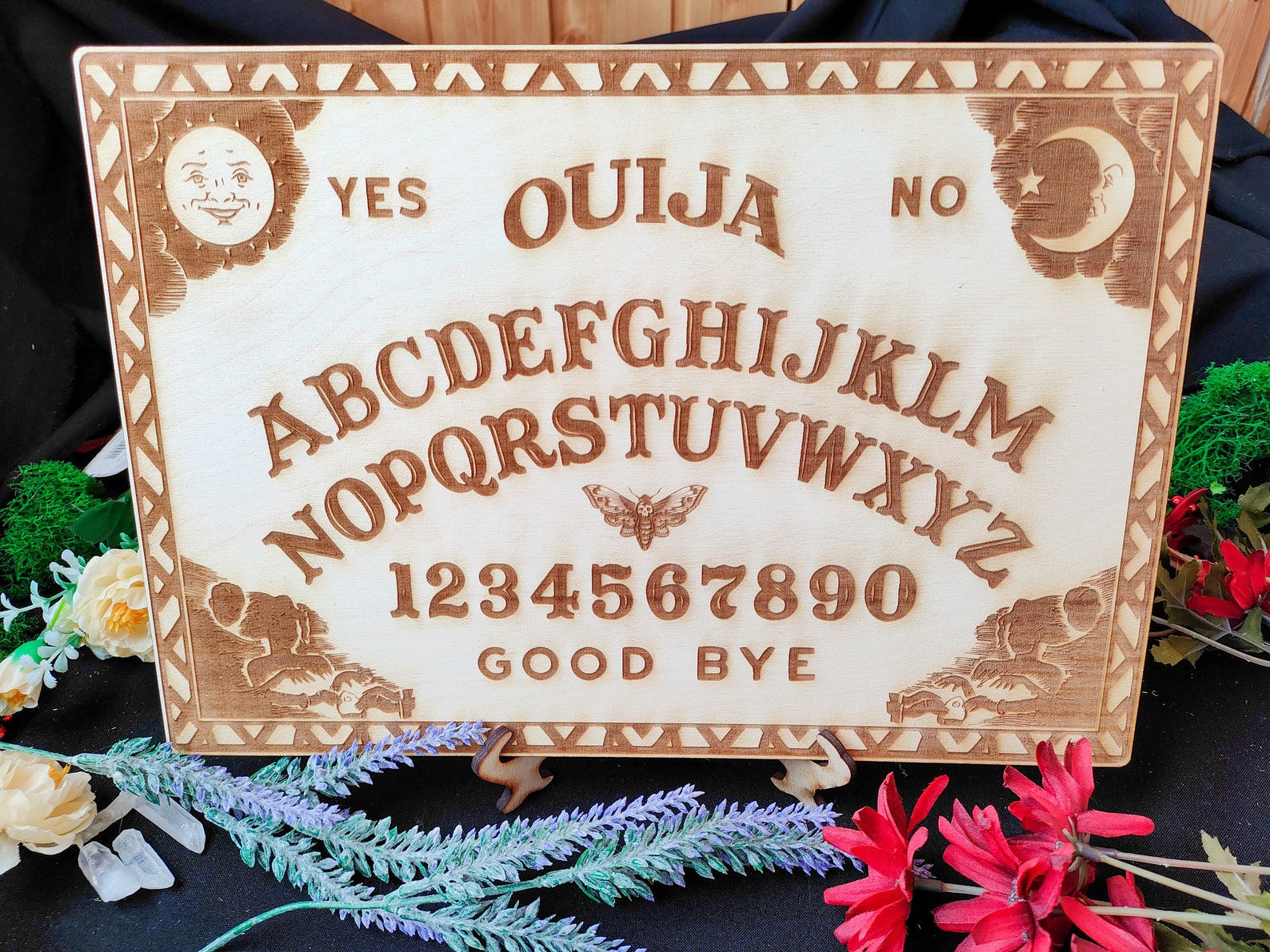 Ouija Board From Wood, Classic Spirit Board Ouija, Occult Practice ...