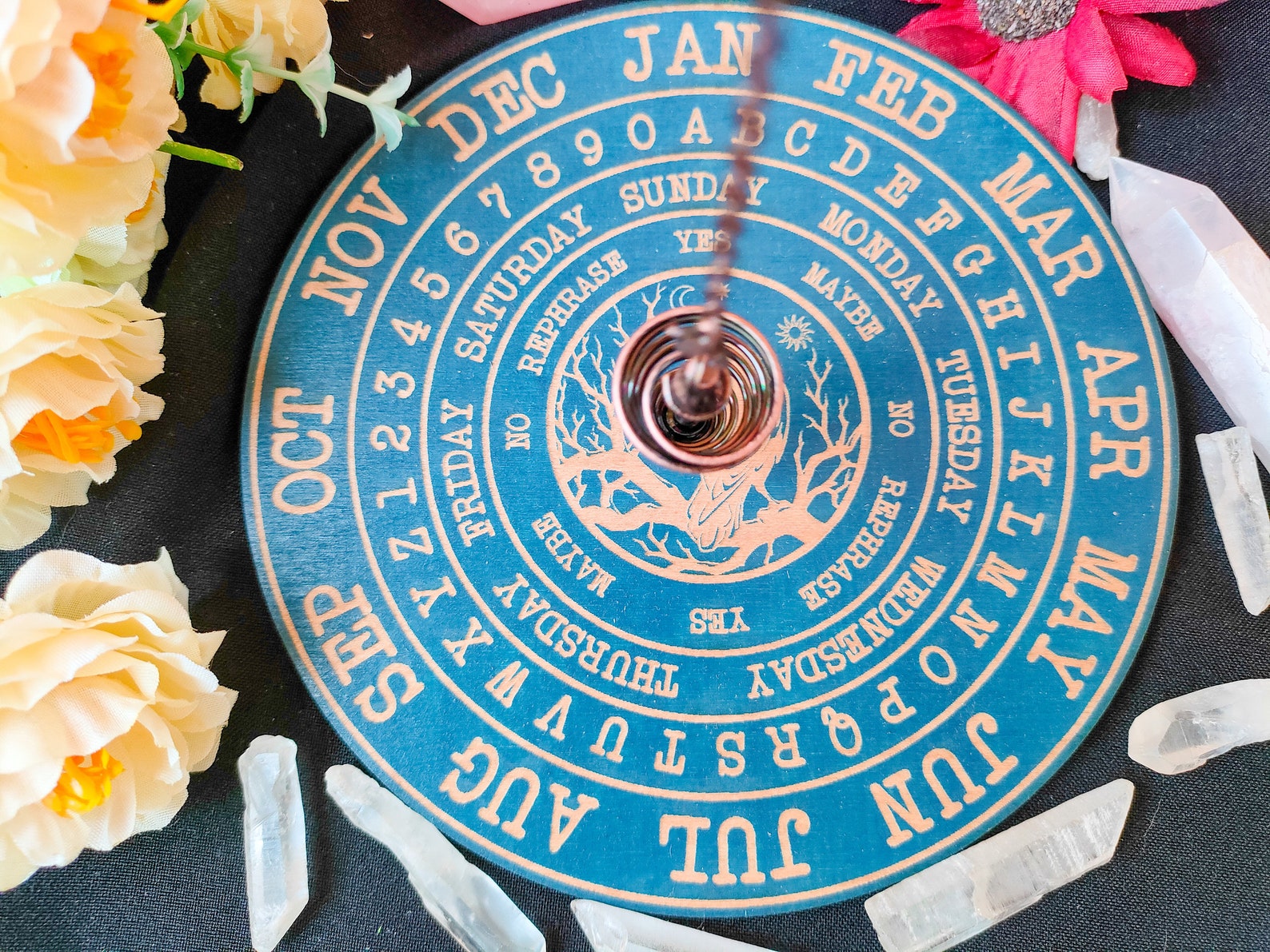 Wooden Pendulum Board and Spirit Boarf for Answers With Crow - Etsy
