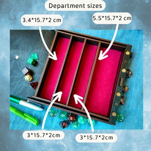 Personalized Dice Box With Dice Rolling Tray for Dnd "dice", Wooden ...