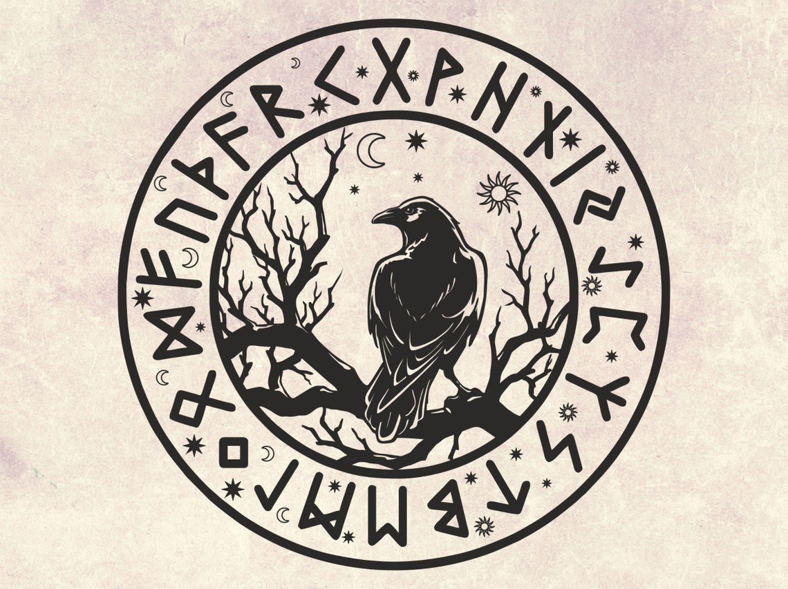 Runes Casting Board Svg Altar Svg Bundle Ravens Svg Boho | Etsy