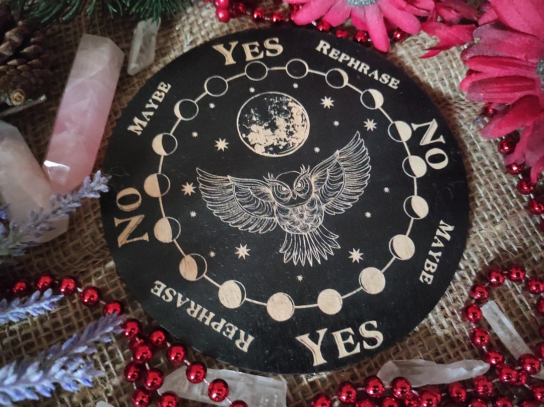 Pendulum Board With Owl for Answers, Witchcraft Divination Tools for ...