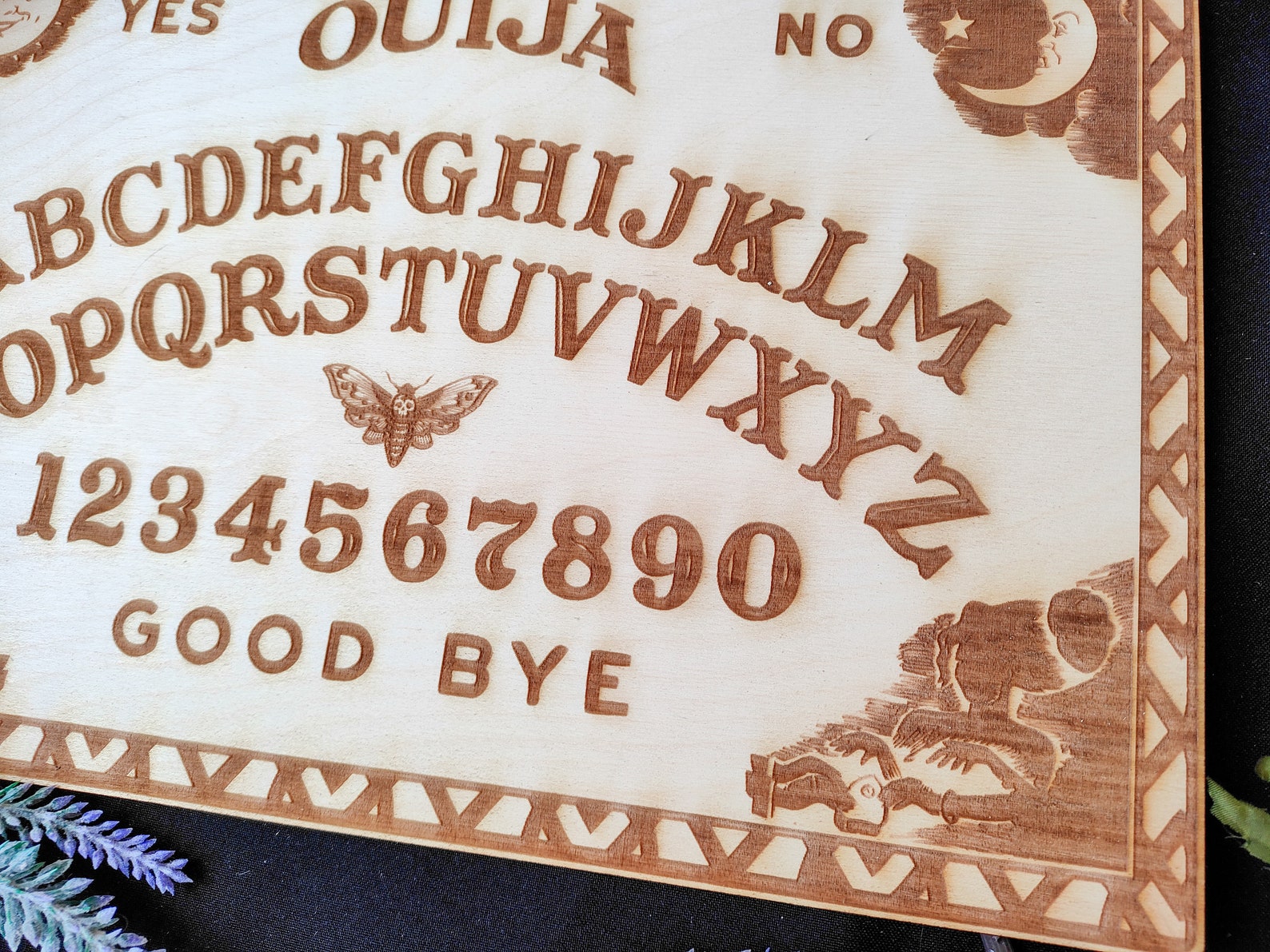Ouija Board From Wood, Classic Spirit Board Ouija, Occult Practice ...