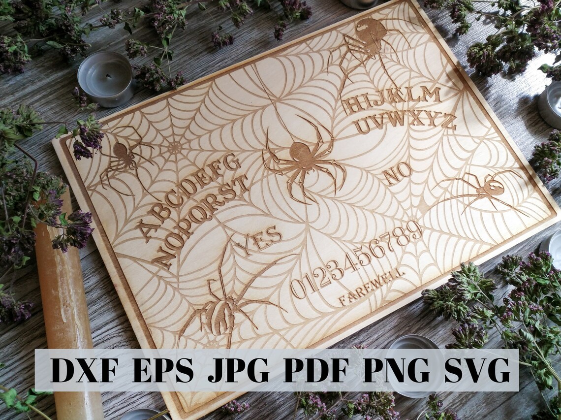 Ouija Board Svg Altar Decor Svg Spiders and Web Svg Boho - Etsy
