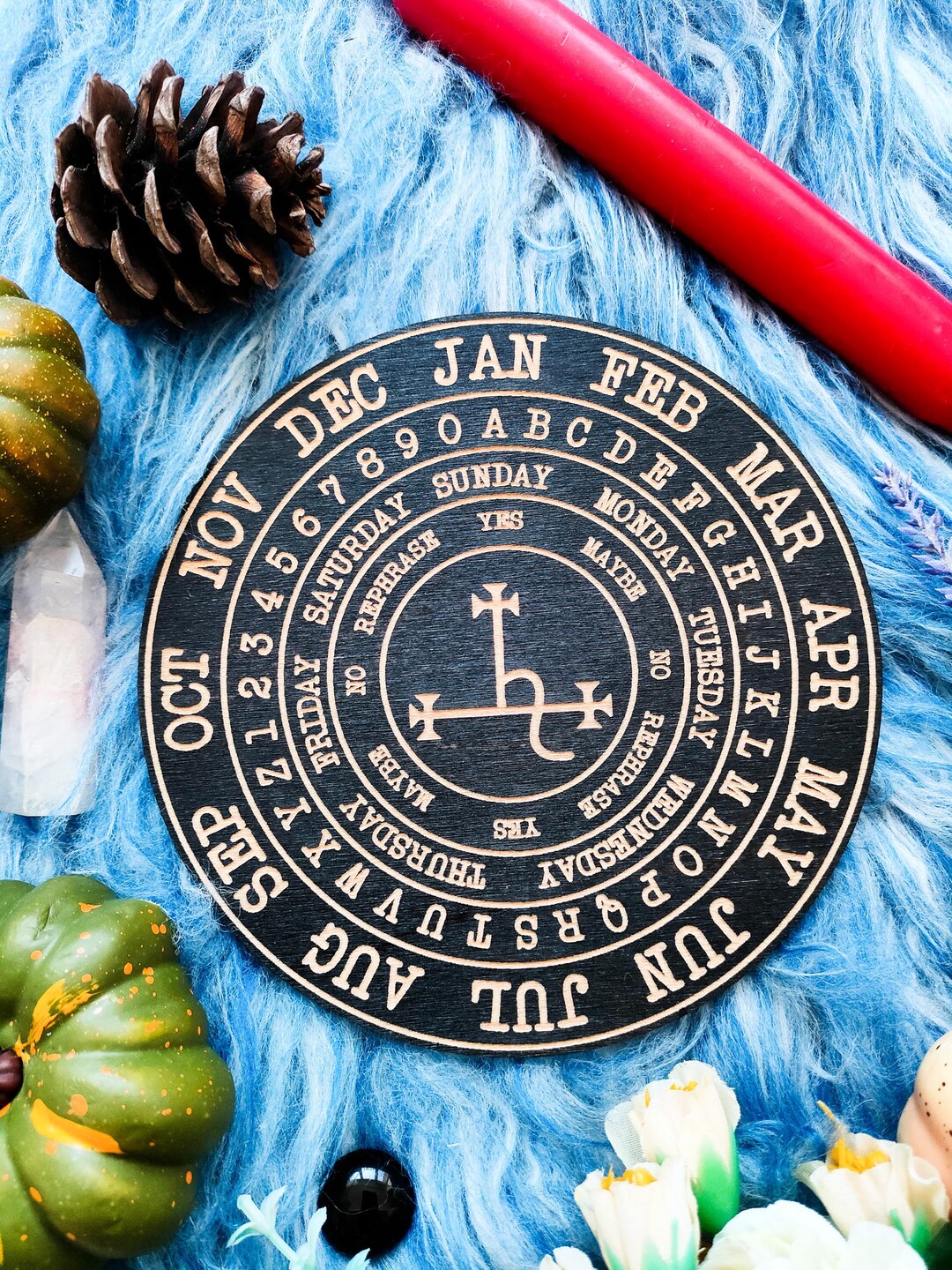 Lilith Sigil Pendulum Board, Enochian Wooden Altar Tile, Witchy Spirit ...