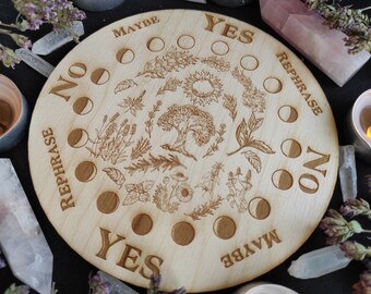 Triple Moon Pendulum Board Triple Moon Divination Board Altar ...