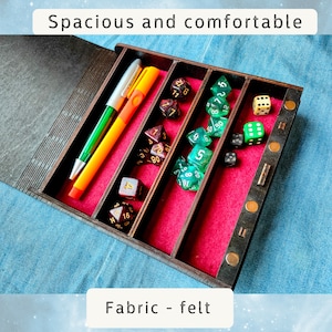 Personalized Dice Box for Dnd, Wooden Dungeon and Dragons Game Box With ...