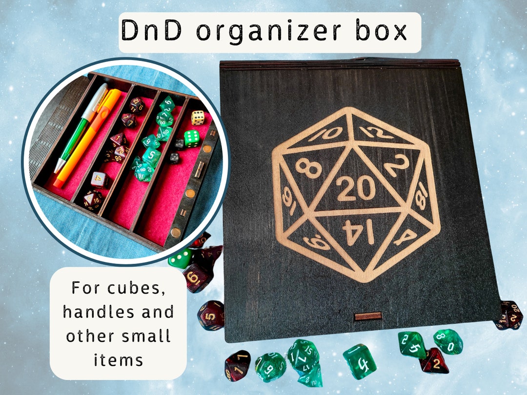 Personalized Dice Box for Dnd, Wooden Dungeon and Dragons Game Box With ...
