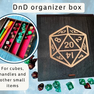 Personalized Dice Box for Dnd, Wooden Dungeon and Dragons Game Box With ...