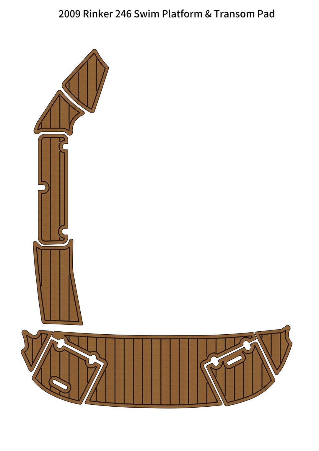 2009 Rinker 246 Swim Platform Step Pad Boat EVA Foam Faux Teak Deck ...