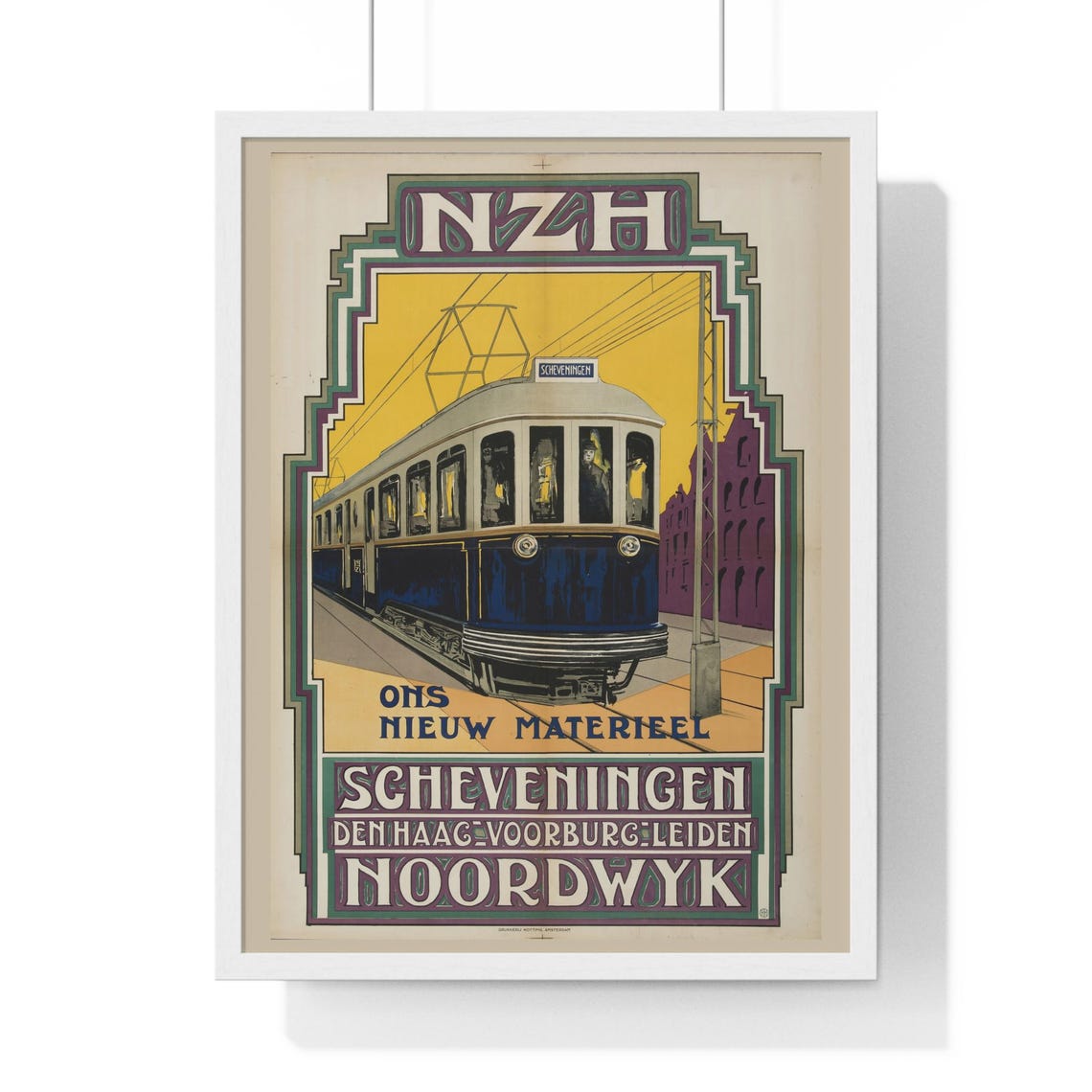 Reproduction of the Iconic Blauwe Tram Poster: Scheveningen Den Haag ...
