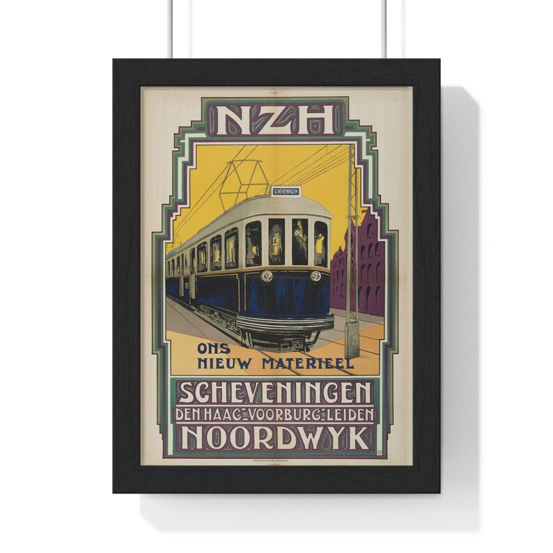 Reproduction of the Iconic Blauwe Tram Poster: Scheveningen Den Haag ...