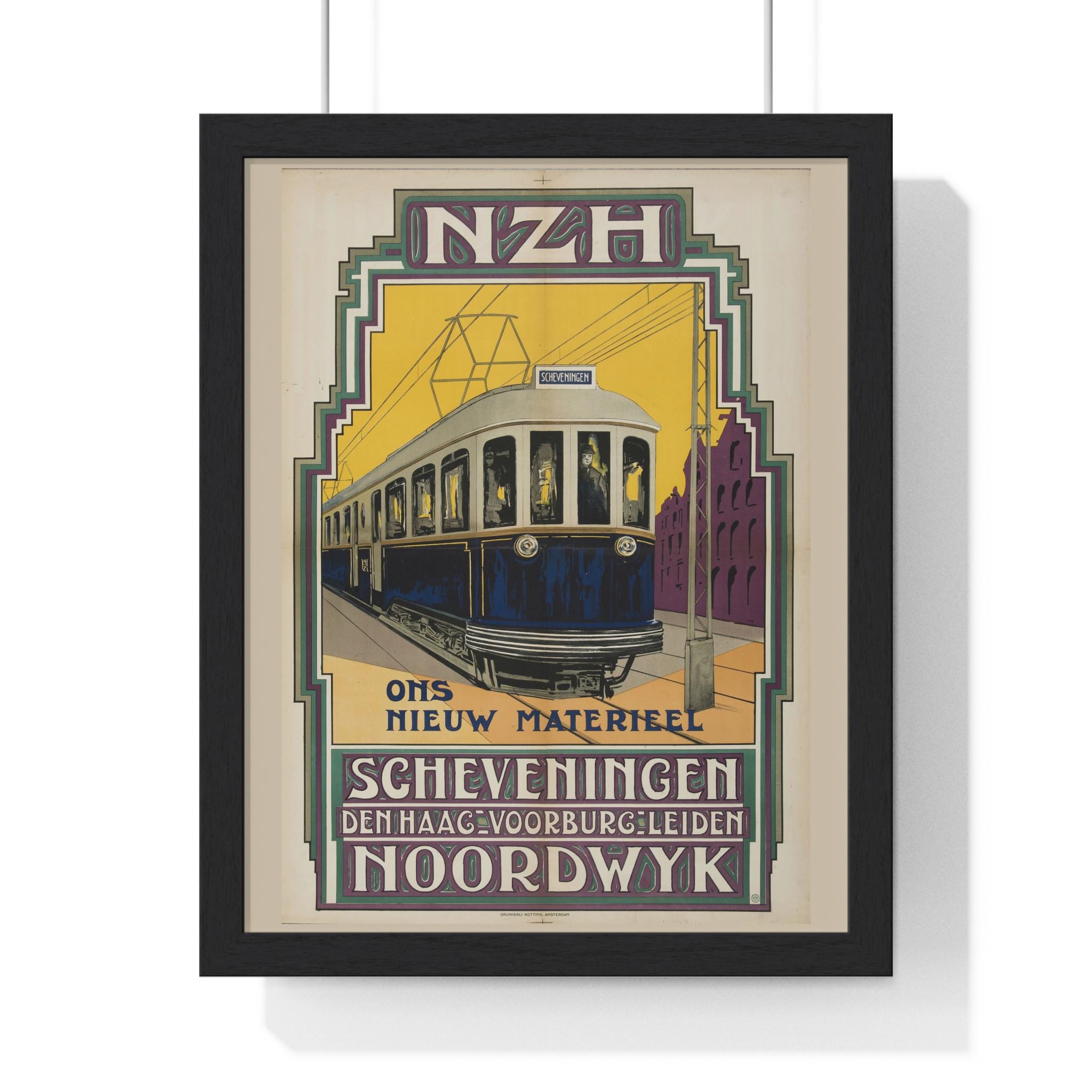 Reproduction of the Iconic Blauwe Tram Poster: Scheveningen Den Haag ...