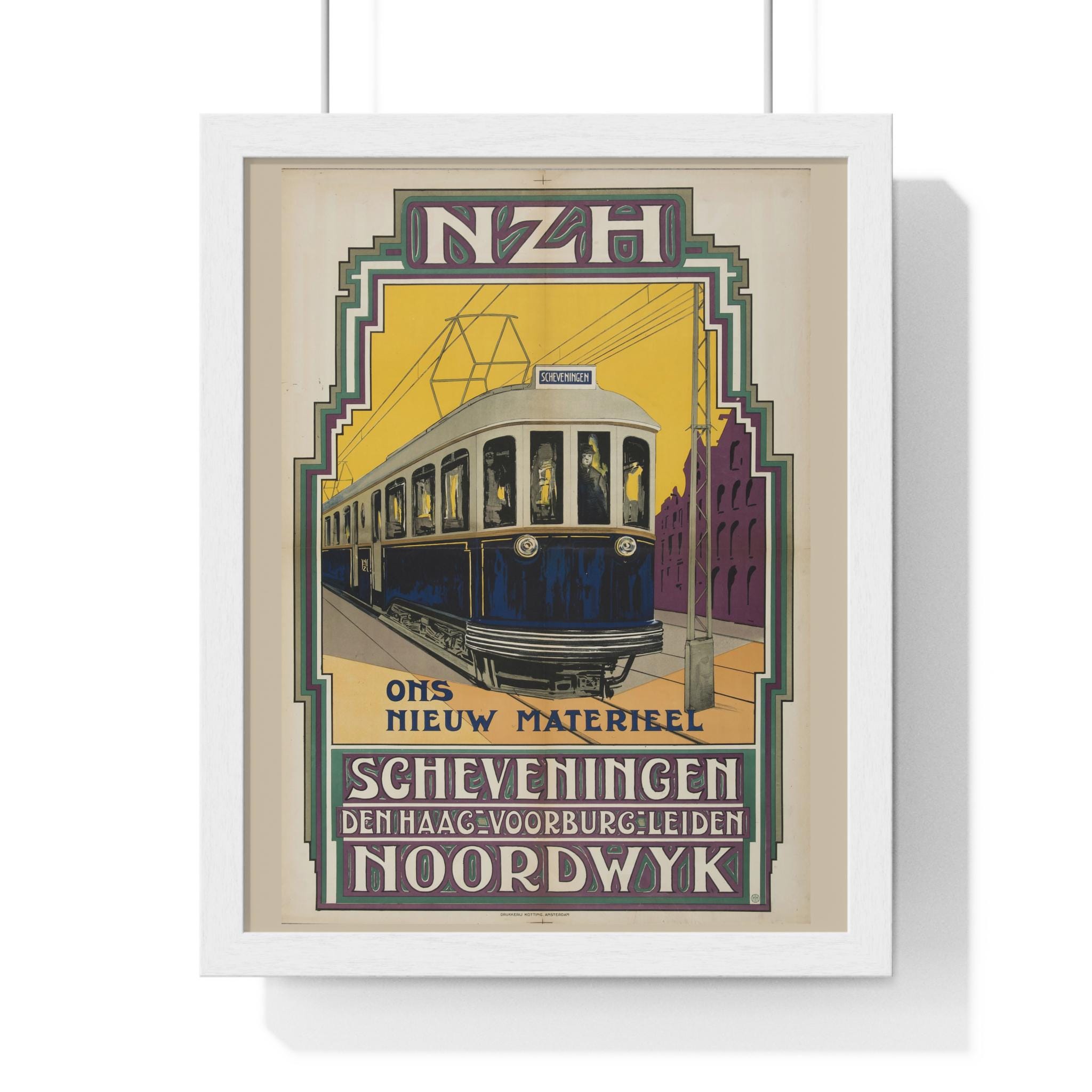 Reproduction of the Iconic Blauwe Tram Poster: Scheveningen Den Haag ...